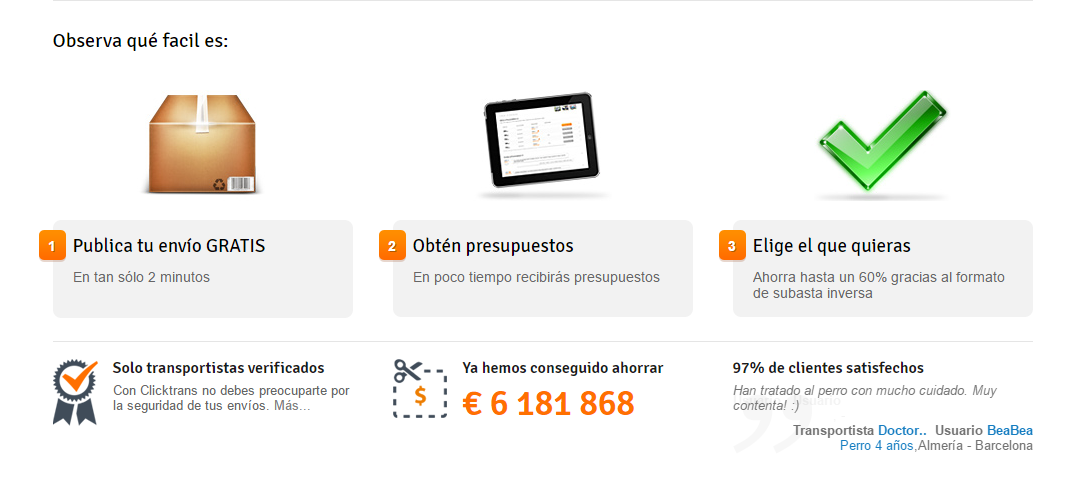 Clicktrans en España - Sobre Camiones